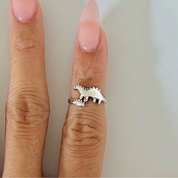 Jewelry | Sterling Silver Dinosaur Ring Dino Ring Silver Dino Ring ...